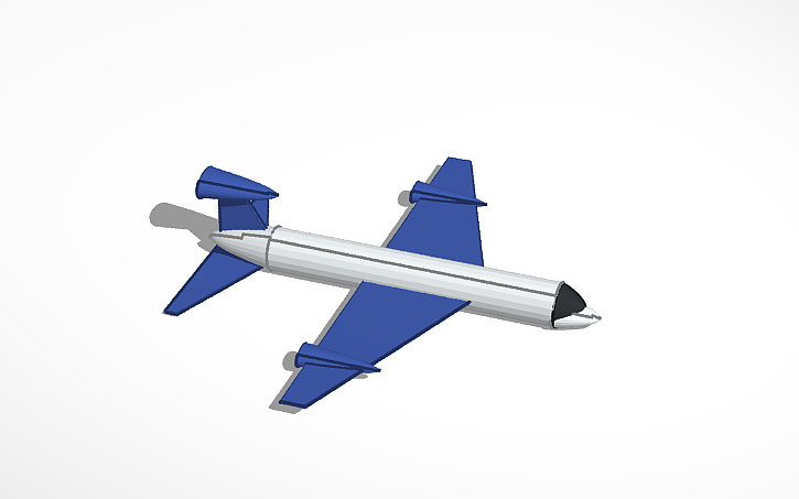 3D design commercial airplane - Tinkercad