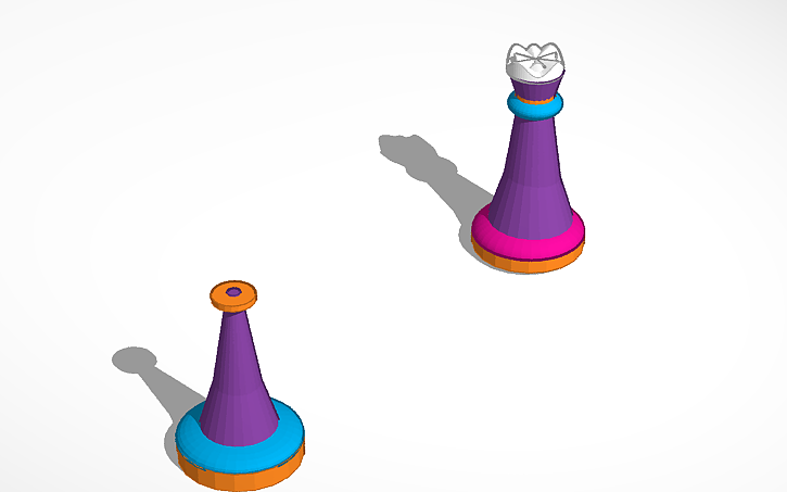 3D design chess set - Tinkercad