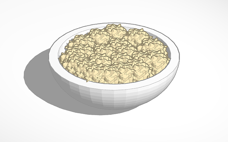 3D design egg fried rice - Tinkercad