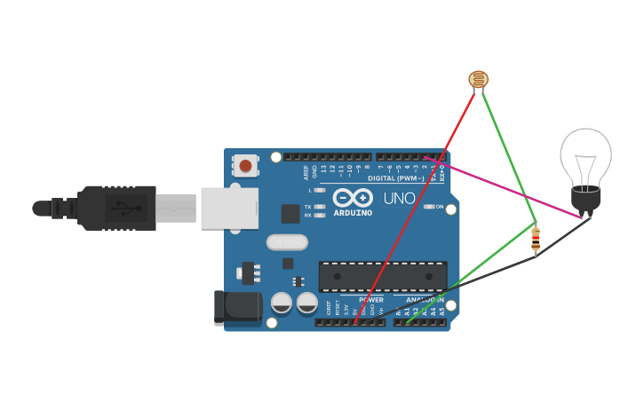 Circuit Design Photoresistor Tinkercad