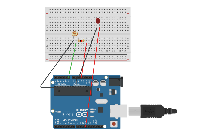 Circuit design การบ้านครั้งที่5_LDR | Tinkercad