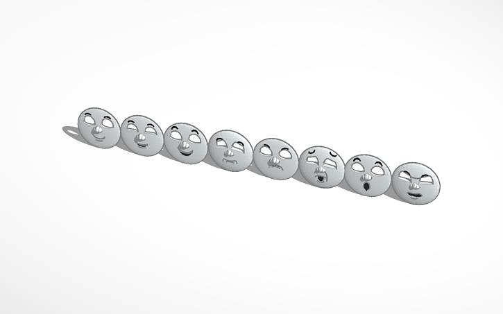 3D design Edward The Blue Engine Faces - Tinkercad