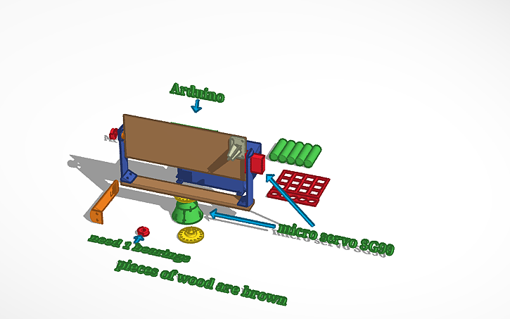 3d Design Solar Tracker Rastreador Solar Tinkercad