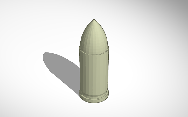3D design 9mm Bullet | Tinkercad