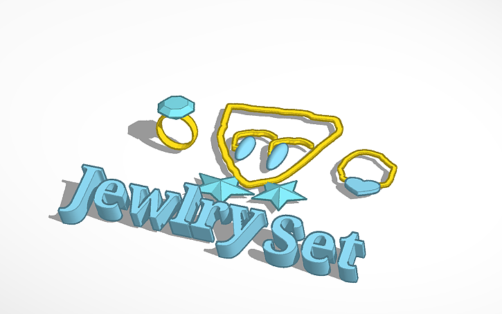 3D design Jewelry Set - Tinkercad