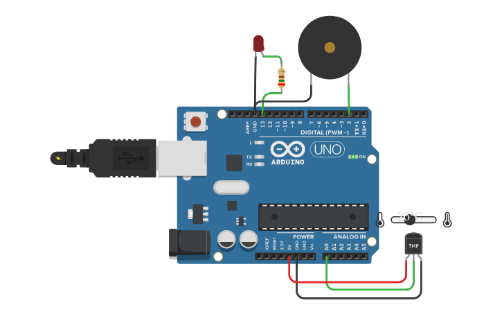 Circuit design TMP_Alarm | Tinkercad
