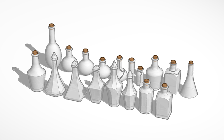 3D design Hollow Bottles (RPG) - Tinkercad
