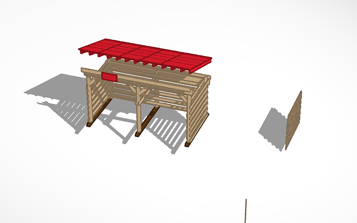 3D design Firewood shed - Tinkercad