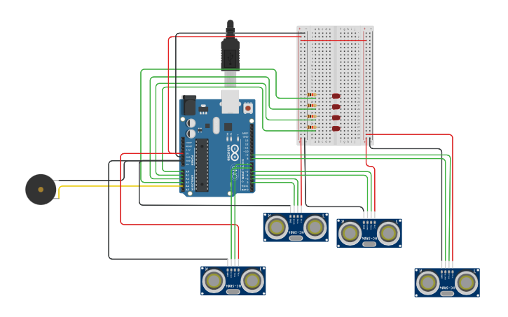 Circuit design FSM Car - Tinkercad