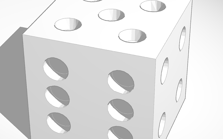 3D design DICE - Tinkercad