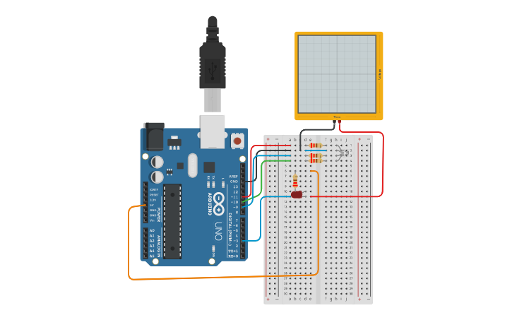 Circuit design Introducción Arduino - Tinkercad