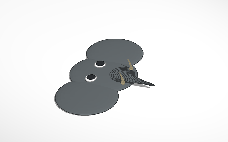 3D design Elephant face - Tinkercad