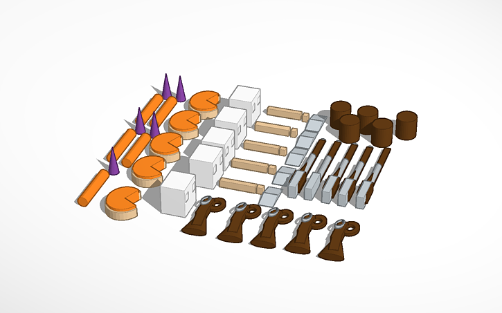 3D design Awesome Game Pieces - Tinkercad
