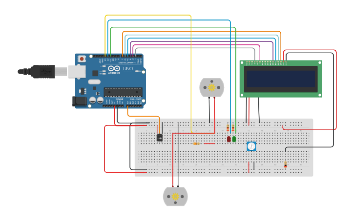 Circuit design IOT Smart Agriculture Project - Tinkercad