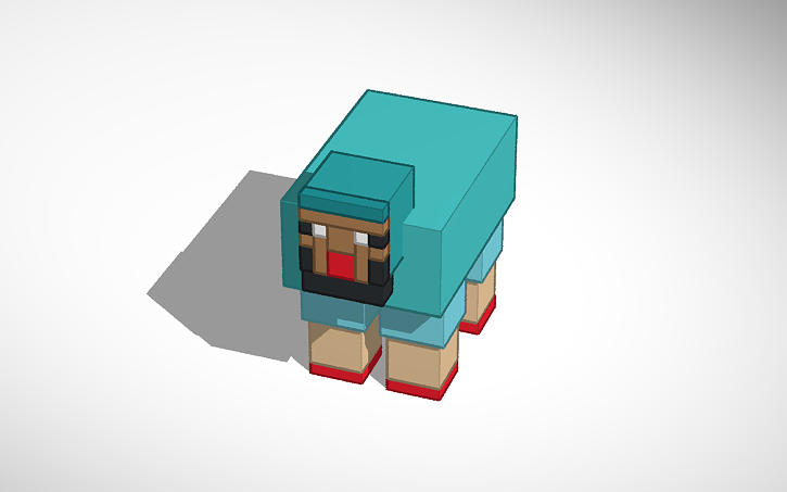 3D design Minecraft Sheep - Tinkercad