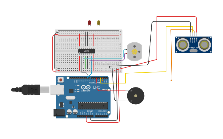 Circuit design Level Tank System - Tinkercad