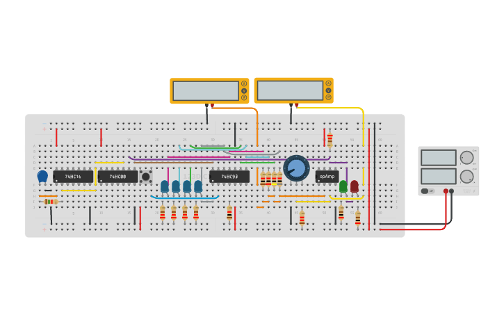 Circuit design Analog-to-Digital Converter - Tinkercad