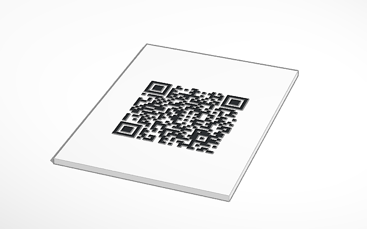 3D design QR code paper | Tinkercad