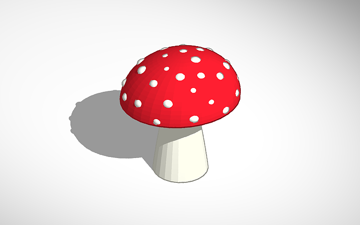 3D design mushroom - Tinkercad