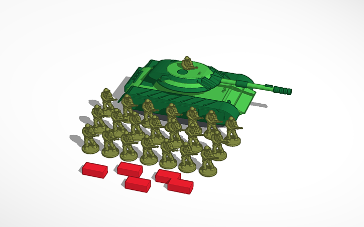 3D design Copy of Army Men - Infantry - Tinkercad