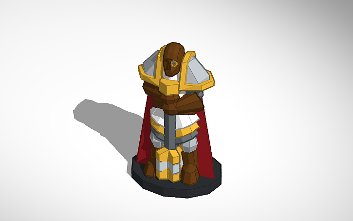 3D design Order Paladin Cleric pathfinder DnD D&D Low-poly - Tinkercad