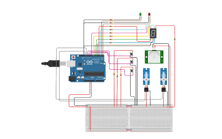 Circuit design Elevador | Tinkercad