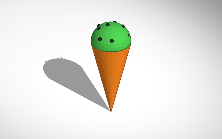 3D design Mint chocolate chip ice cream. | Tinkercad