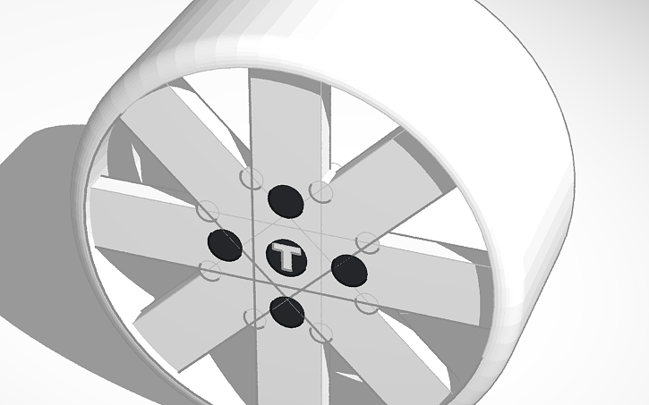 3D design 6 Kol SLX Jant - Tinkercad