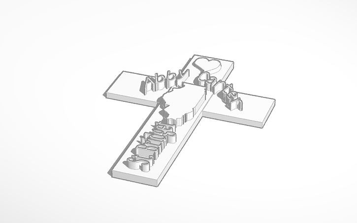 3D design cross - Tinkercad