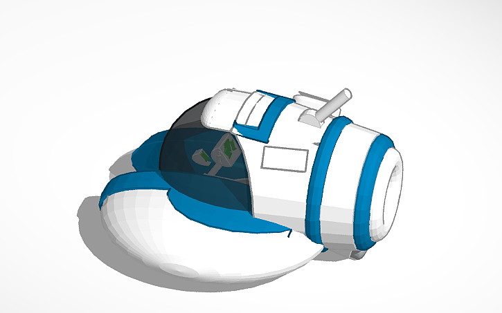 3D design seamoth with interior - Tinkercad