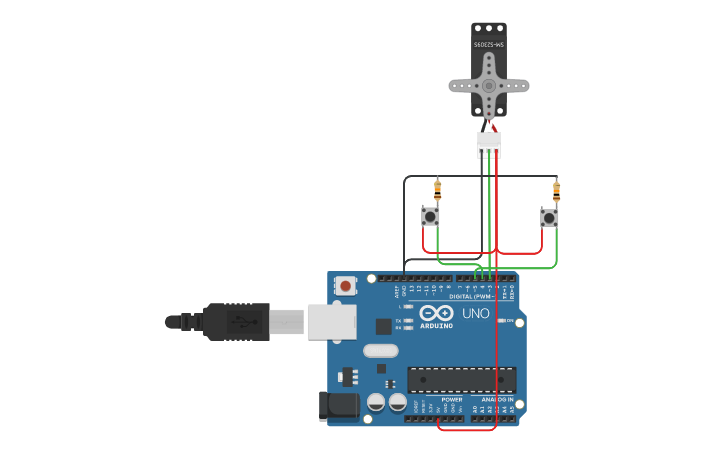 Circuit design servo | Tinkercad