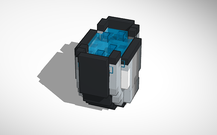 3D design Minecraft Water Bucket - Tinkercad