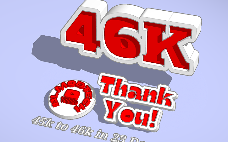 3D design 46K Thank you! - Tinkercad