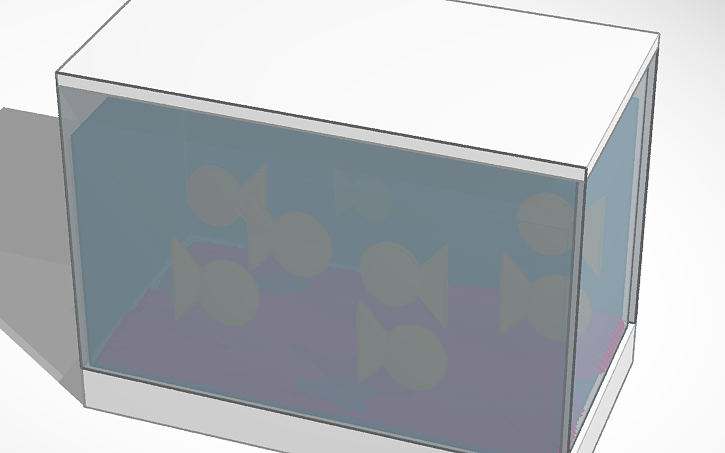 3D design fish tank - Tinkercad