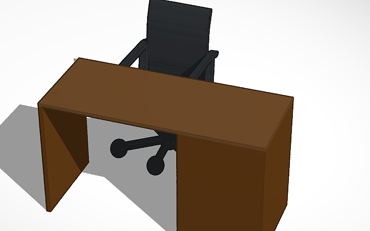 3D design DESK AND CHAIR | Tinkercad