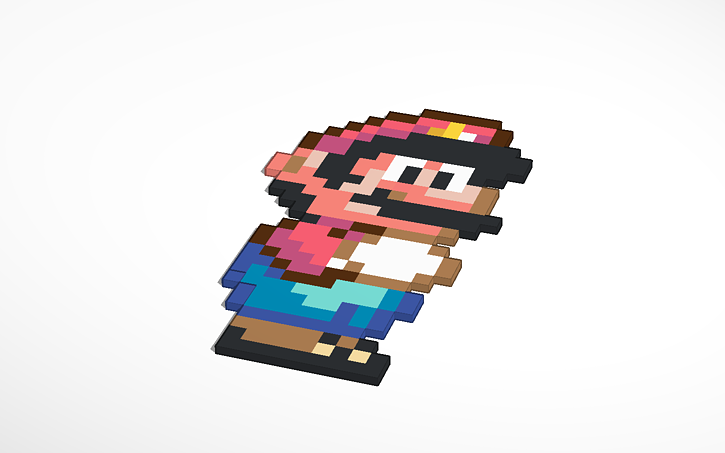 3D design Mario #Pixel #Mario - Tinkercad