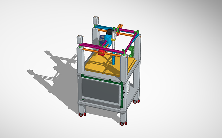 3D design CoreXY Writing Machine with full equipment - Tinkercad