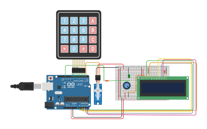 Circuit design #18 KEYPAD | Tinkercad
