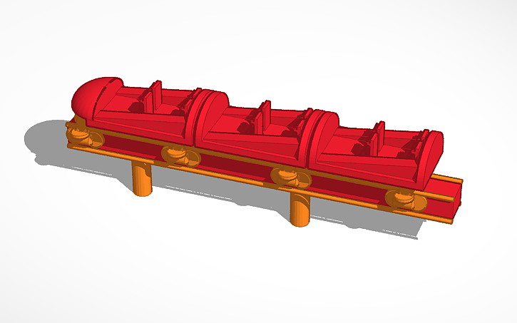 3D design intimin giga train(roller coaster train - Tinkercad