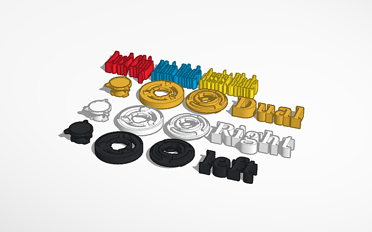 3D design beyblade Cx template - Tinkercad