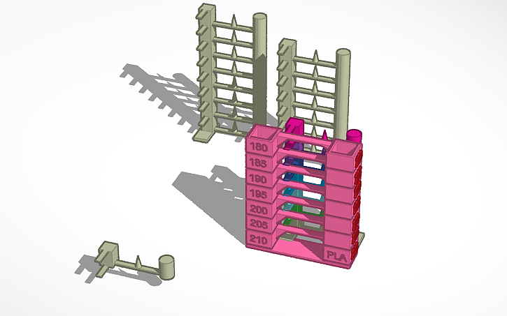 3D design PLA Temperature Tower - Tinkercad