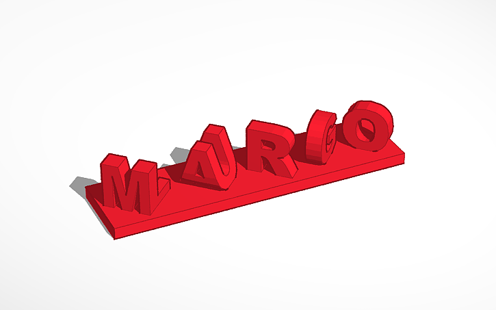 3D design Mario+Luigi Anamorphic Text | Tinkercad