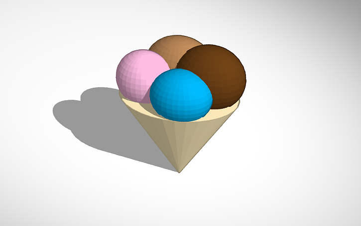 3D design icecream - Tinkercad