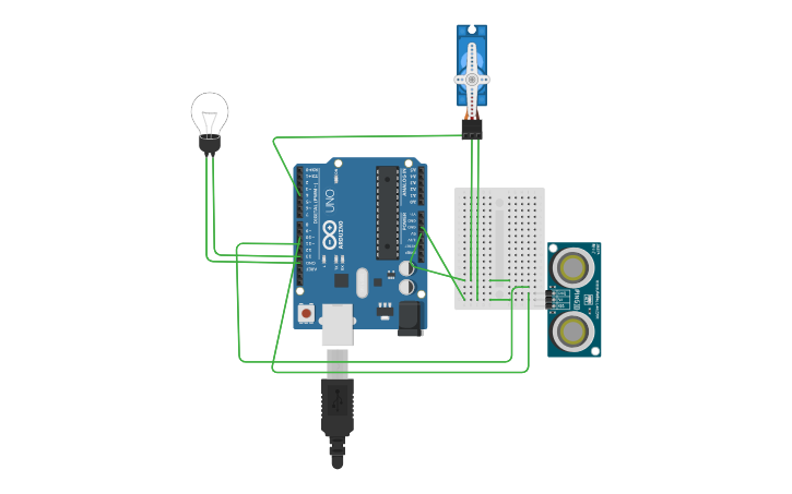 Circuit design Automatic Alcohol Dispenser with Refill Alerts | Tinkercad