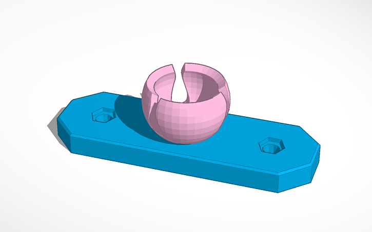 3D design Plate Base Hex Bolt #Popcorn - Tinkercad