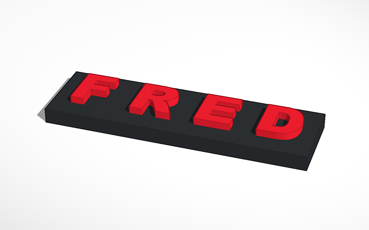 3D design Fred | Tinkercad