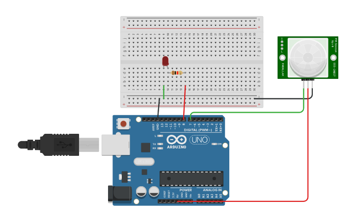 Circuit design 红外控制灯 - Tinkercad