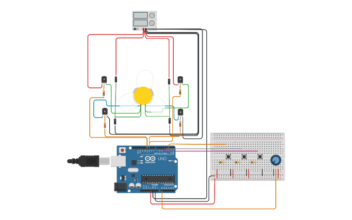 Circuit Design Exercício Motor Ponte H Tinkercad