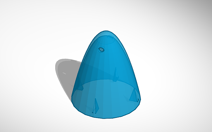 3D design Stomp Rocket Nose Cone - RM 6 Air Rocket Model A - Tinkercad