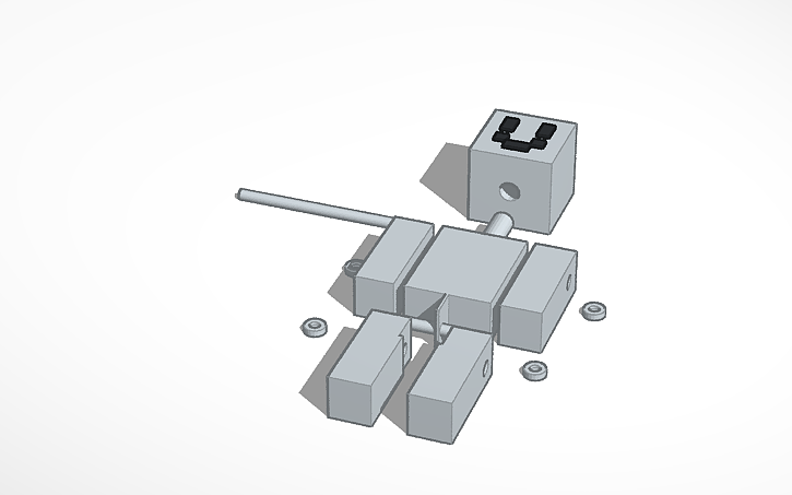 3D design Minecraft Player 3D printing - Tinkercad